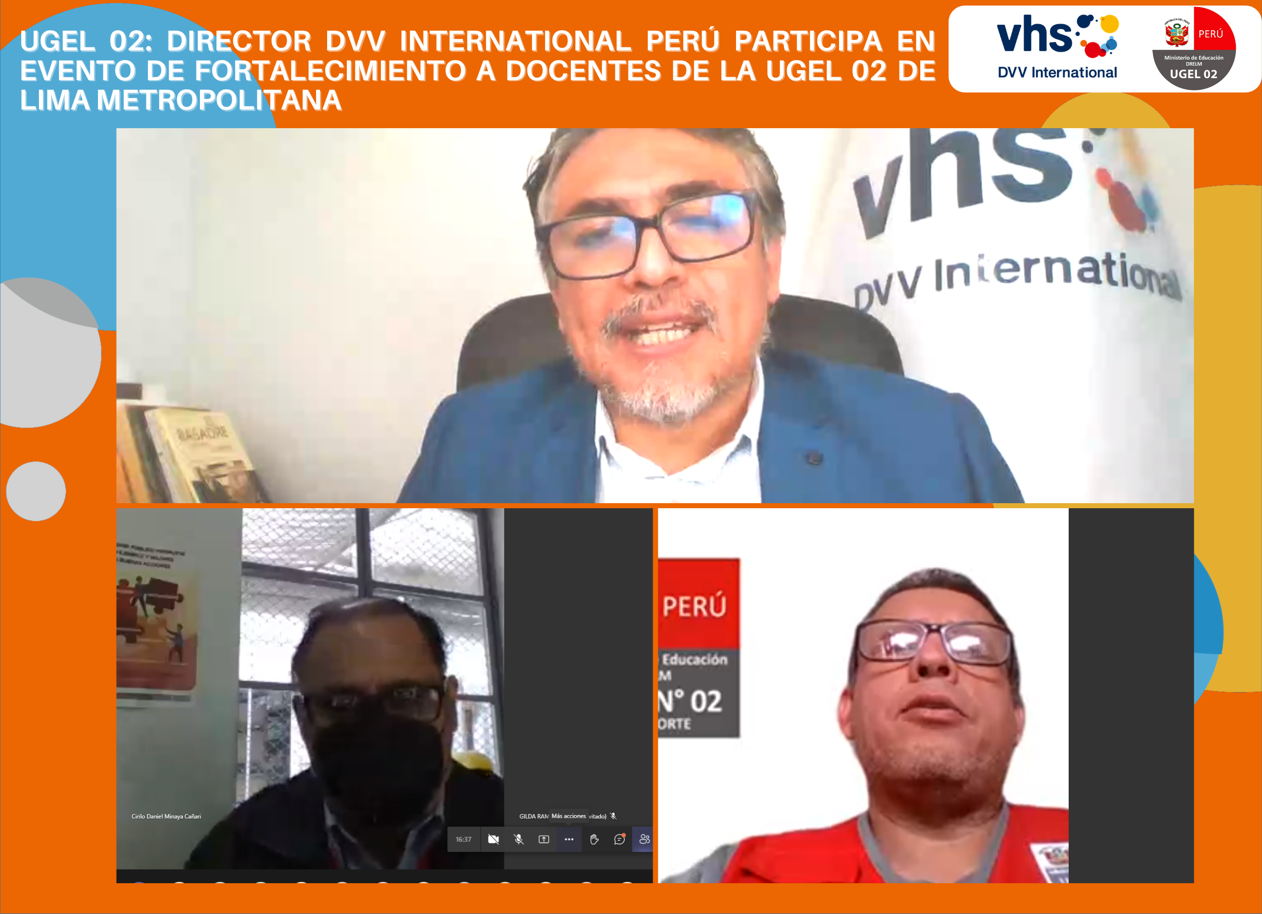 UGEL 02: DIRECTOR DVV INTERNATIONAL PERÚ PARTICIPA EN EVENTO DE ...